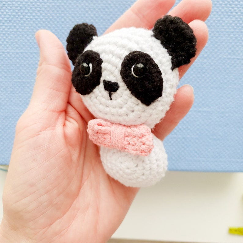 Crochet Keychain Panda PATTERN Toy for Kids Keychain Pattern Mini Toy ...