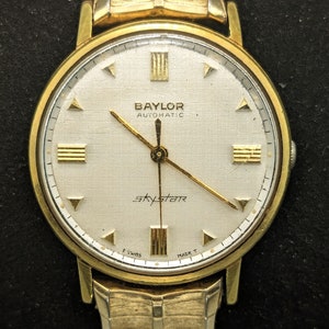 BAYLOR SKYSTAR Men's Automatic Swiss Made Watch - Etsy
