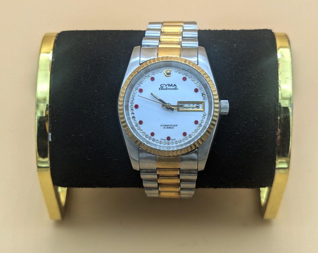 CYMA Cymaflex Men's Ruby & Diamonds Dial President Automatic Watch - Etsy