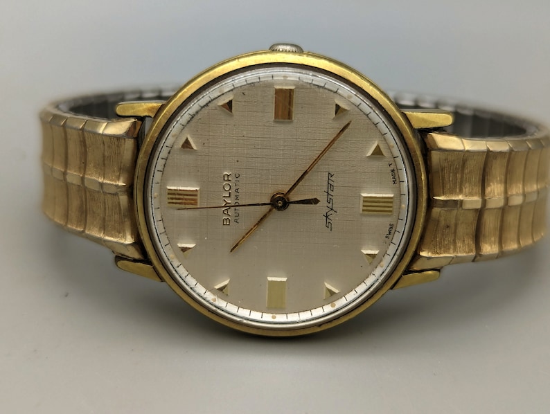 BAYLOR SKYSTAR Men's Automatic Swiss Made Watch - Etsy