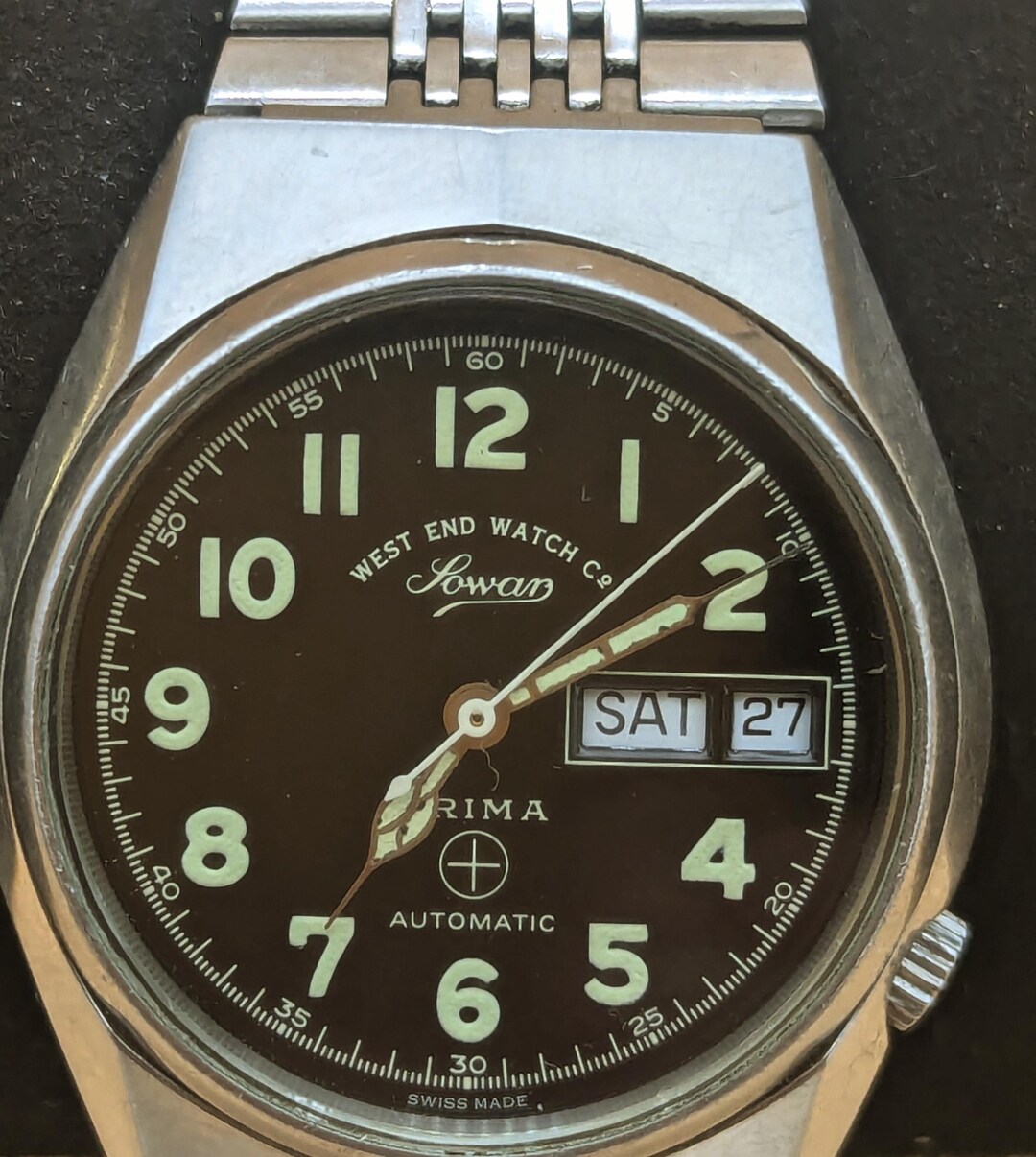 West End Watch Co. Sowar Prima Automatic W/date Watch 36mm - Etsy