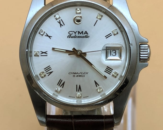 Men's CYMA Cymaflex Diamond Dial 25 Jewel Automatic Swiss Watch - Etsy