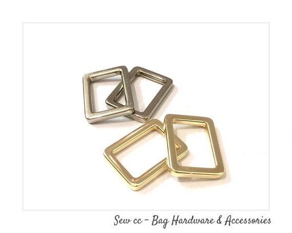 Rectangle Rings 20mm 3/4 Rectangle Rings Light Gold | Etsy
