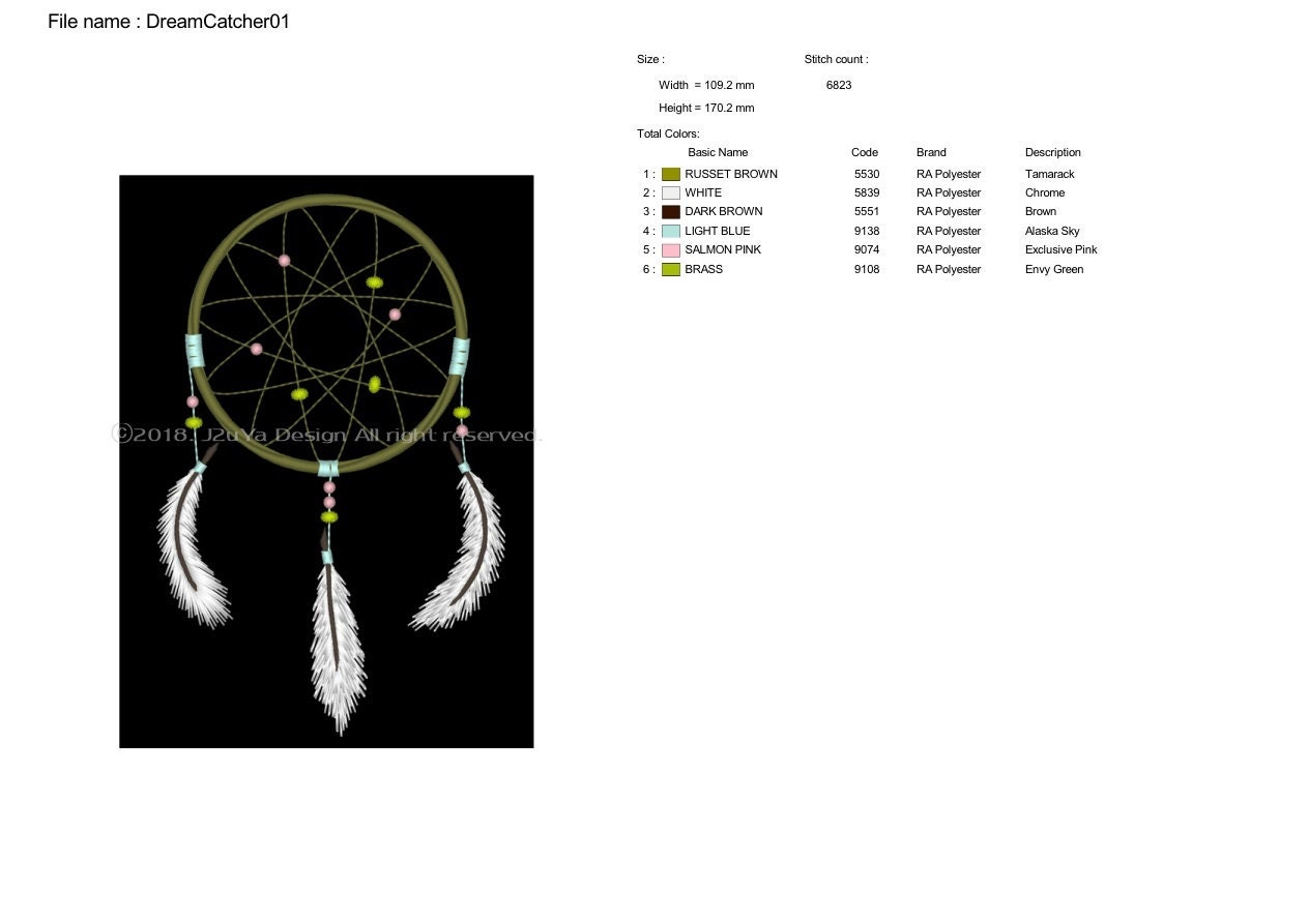 Machine Embroidery Pattern Dream Catcher embroidery design | Etsy