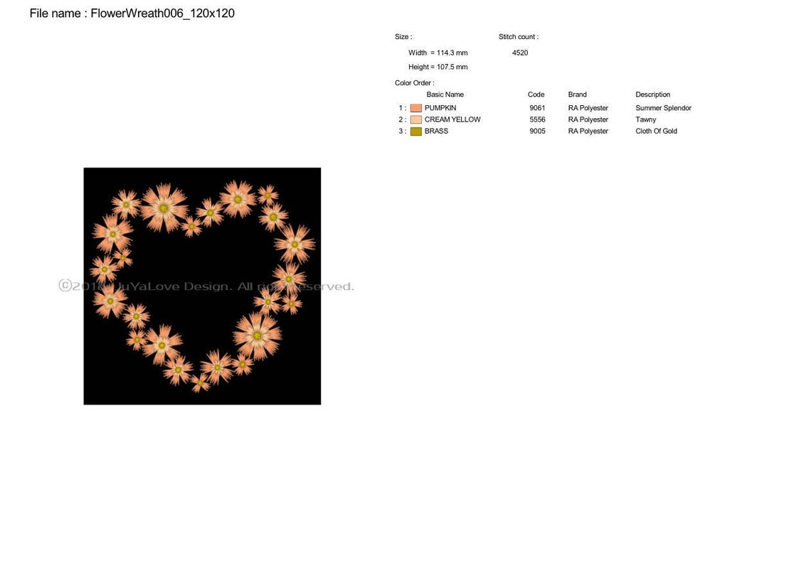 Machine Embroidery Pattern Flower Wreath Frame Floral - Etsy