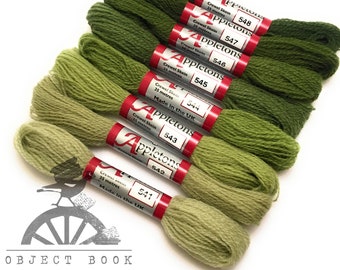 Odd Shades Set of Appletons Wool Skeins Range No. 850 851 855 Crewel ...