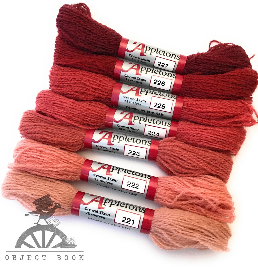 Bright Terra Cotta Set of Appletons Wool Skeins Range No. 220 (221 ...