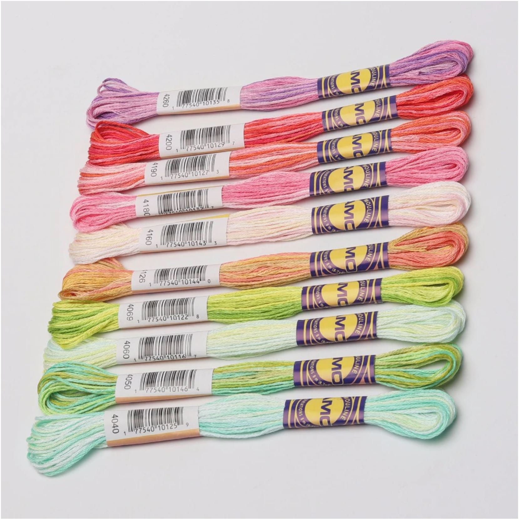 Variegated Skeins of 8m Six Stranded Embroidery Thread Floss - Etsy