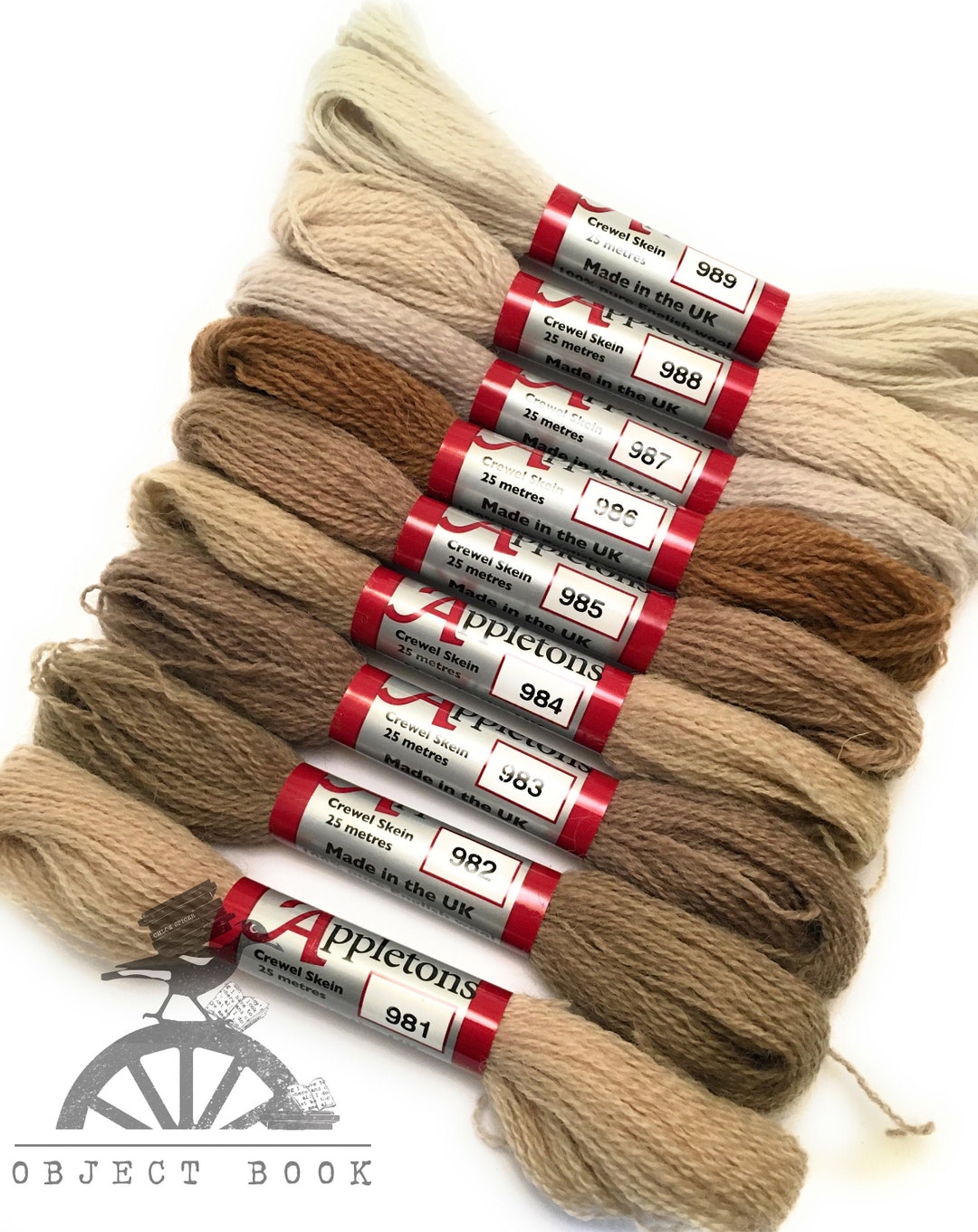 Putty Groundings Set of Appletons Wool Skeins Range No. 980 (981 - 989 ...