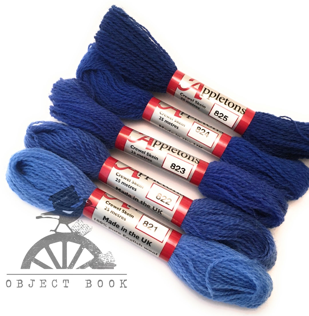 Royal Blue Set of Appletons Wool Skeins Range No. 820 (821 - 825 ...