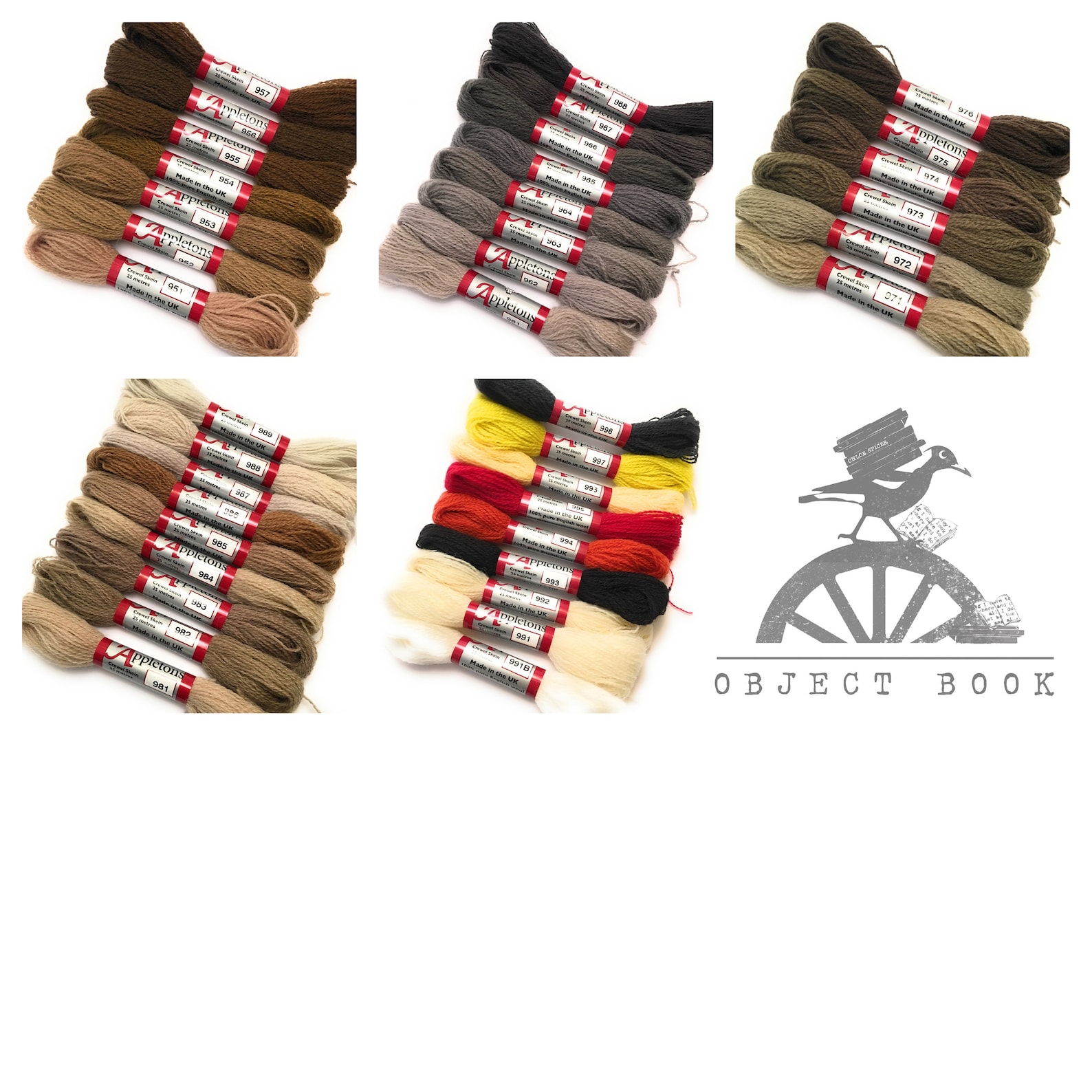 Appletons Skeins Crewel 2ply & Tapestry 4ply Wool British Yarn All ...