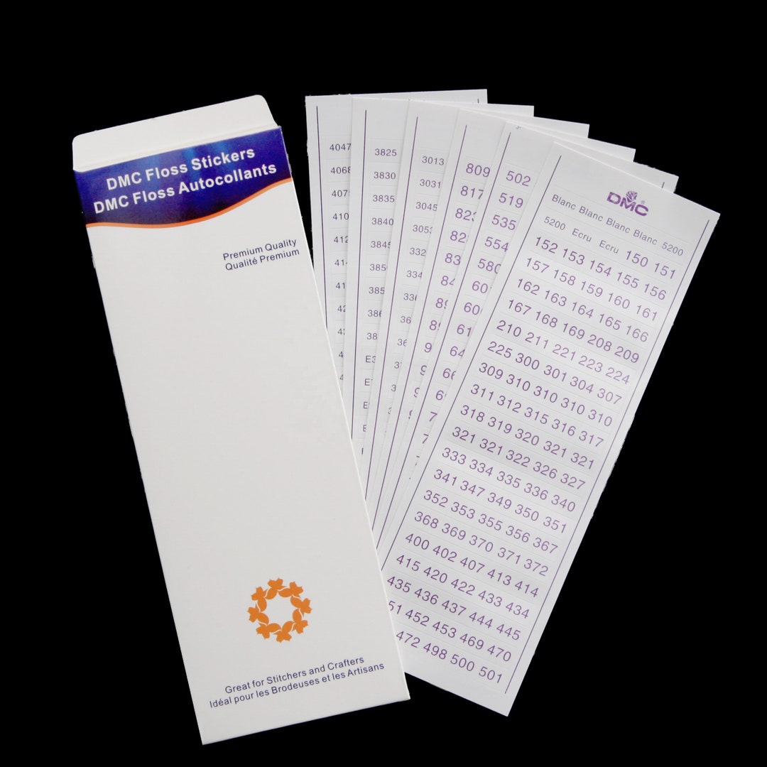 Floss Sticker Labels - Stickers for DMC & CXC Thread Colours for ...