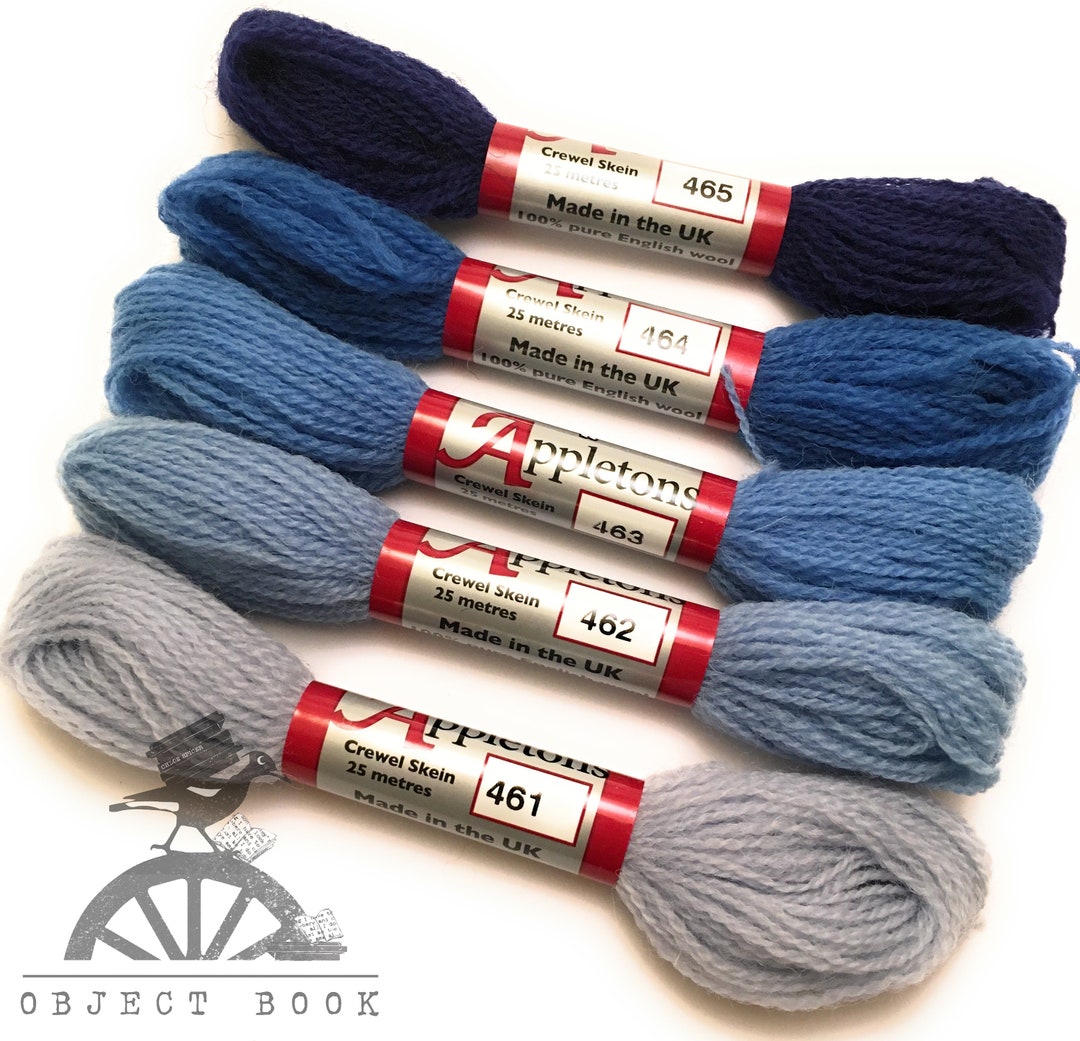Cornflower Set of Appletons Wool Skeins Range No. 460 (461 - 465 ...