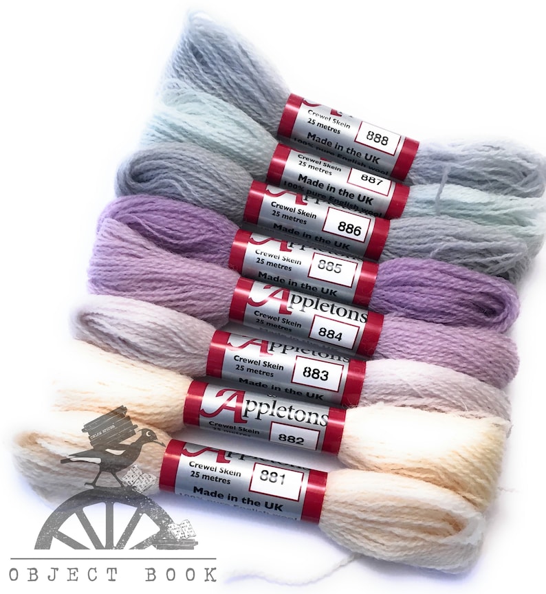 Pastel Shades Set of Appletons Wool Skeins Range No. 880 (881 - 888 ...