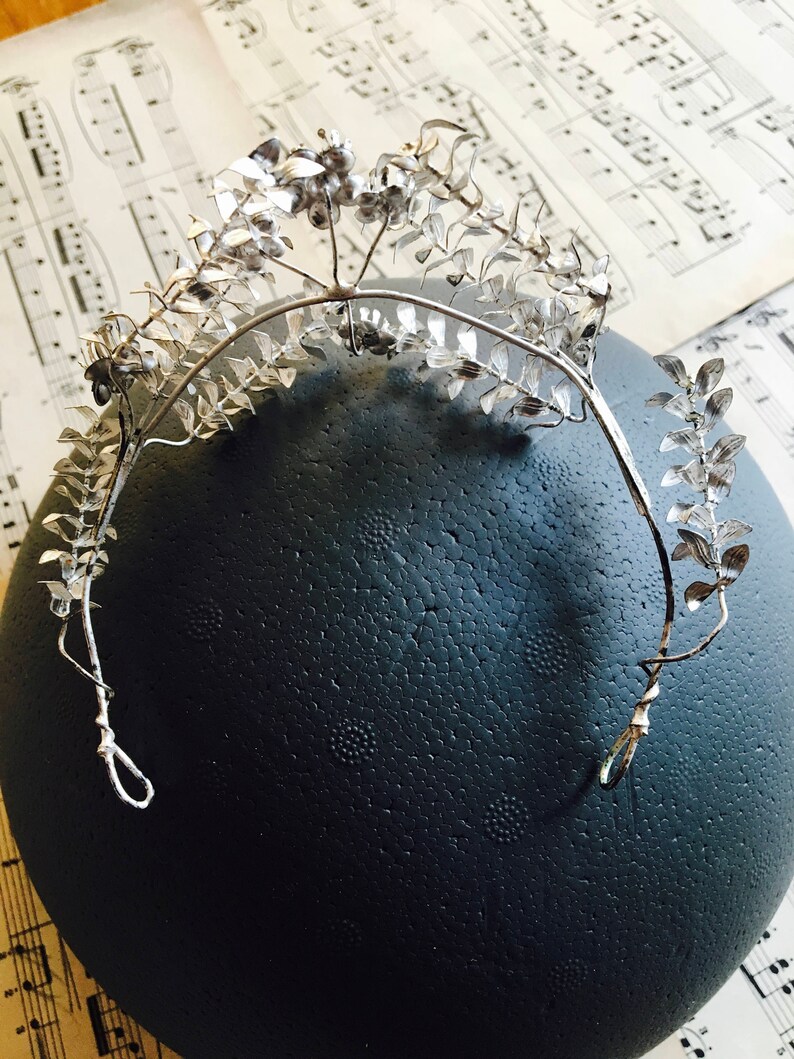 Wedding Myrtle Crown Bridal Head Chain Silver Wedding Crown - Etsy