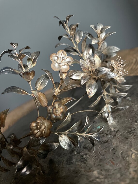 wedding crown, bridal head piece, German Myrtle, Boho… - Gem