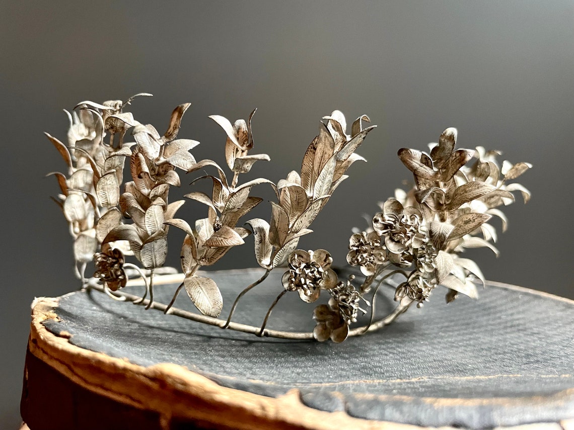 Vintage Silber Bridal Crown 1920s Antique Tiara Wedding - Etsy