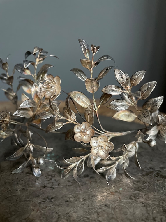 wedding crown, bridal head piece, German Myrtle, Boho… - Gem
