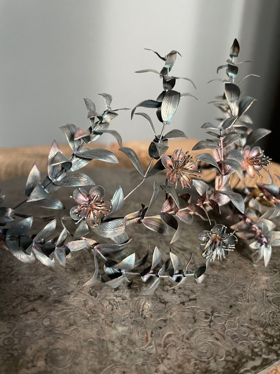 Gorgeous Silver Vintage Wedding Crown, German Antique Tiara, Victorian ...