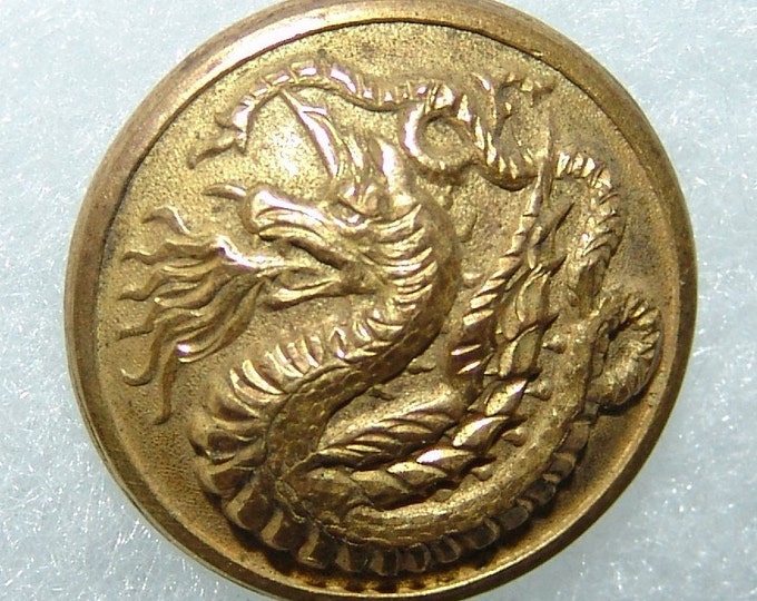 Antique Brass Picture Button 13/16 Dragon Firmin London Backmark - Etsy