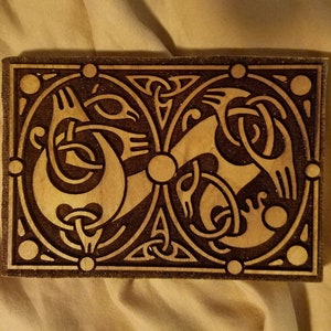 8th-9th Century Scandanavian Broa Style Double Oval Woodcut Stamp for ...