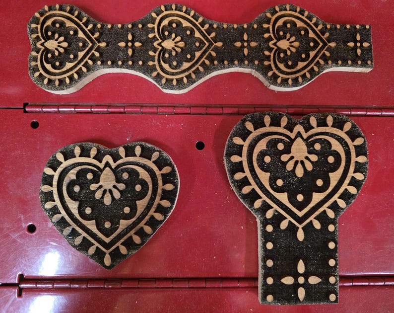 14th Century French Repeating Design (single) Woodcut for Wood Block ...