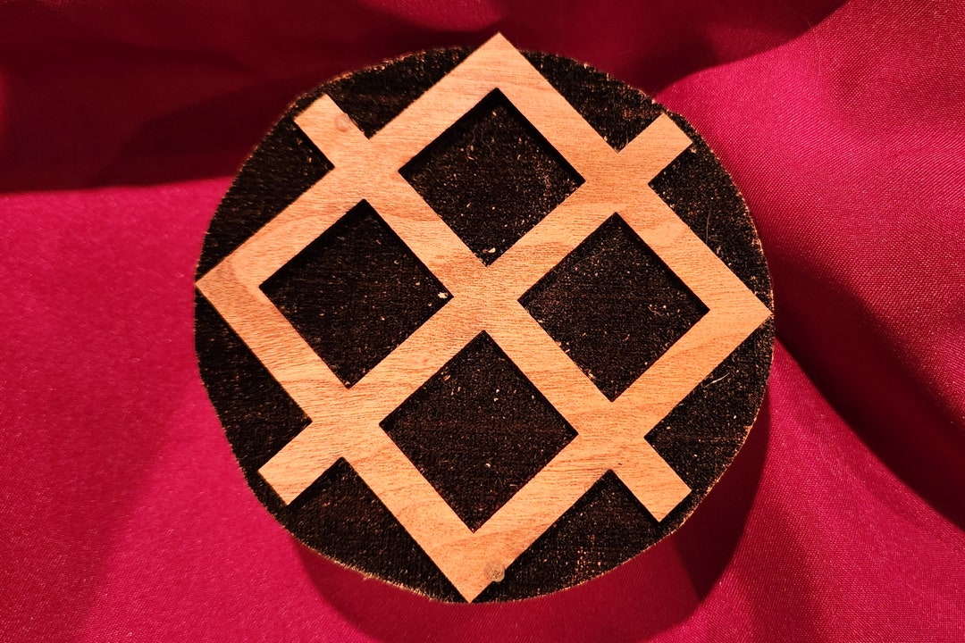 Fret Heraldic Charge Woodcut Stamp for Wood Block Printing or Leather ...