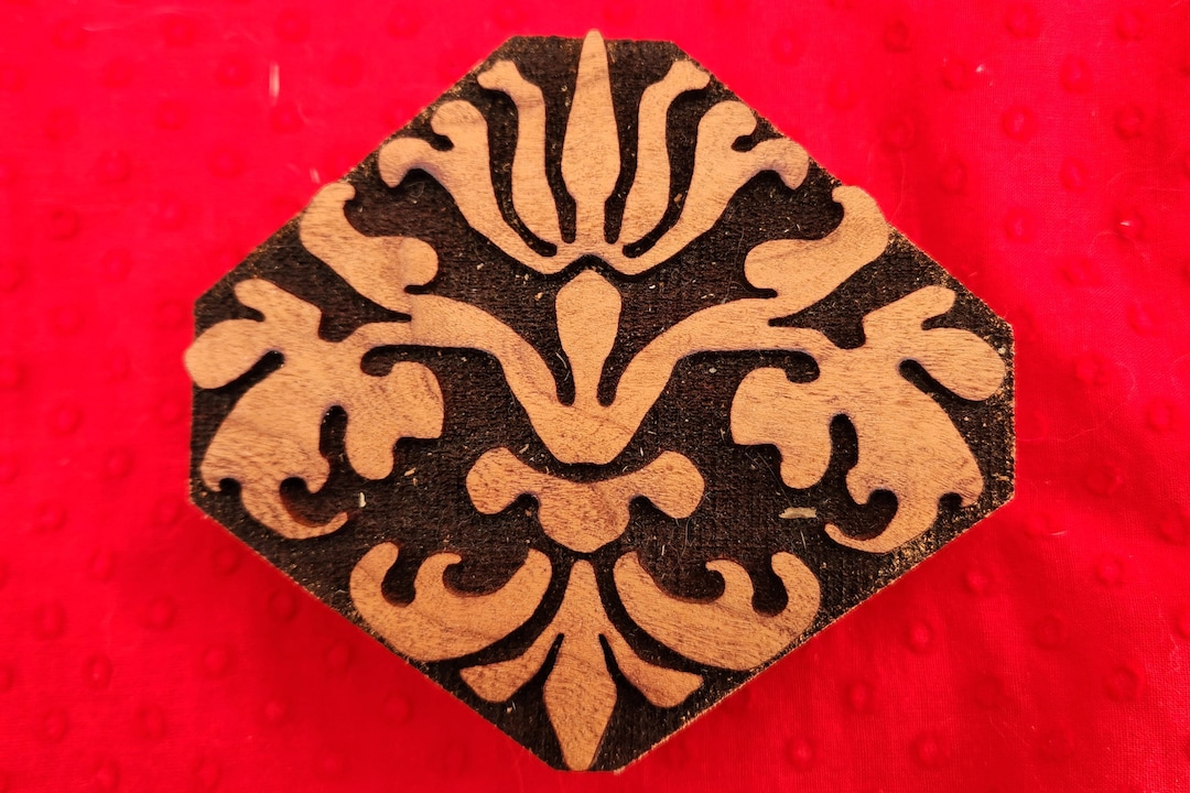 16th Century Elizabethan Design Woodcut B for Block Printing or Leather ...