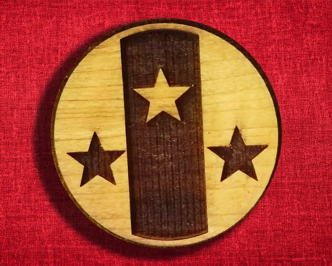 Meridies Populace Badge Woodcut Stamp for Wood Block Printing or ...