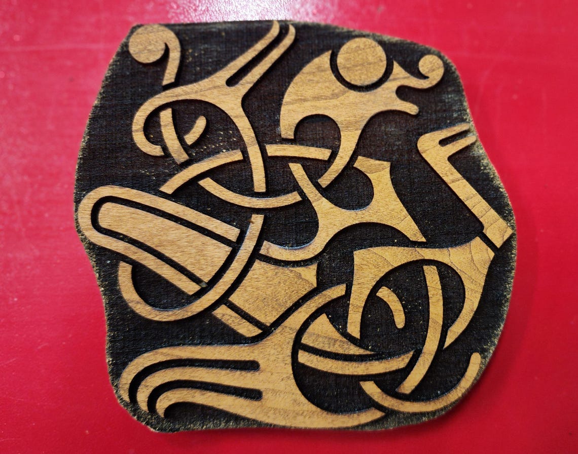 Viking Broa Style Beast Woodcut Stamp for Wood Block Printing or ...