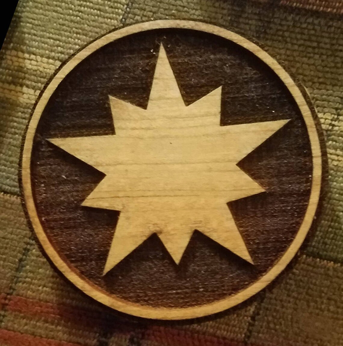 Ansteorra Star Populace Badge With Border Woodcut for Wood Block ...