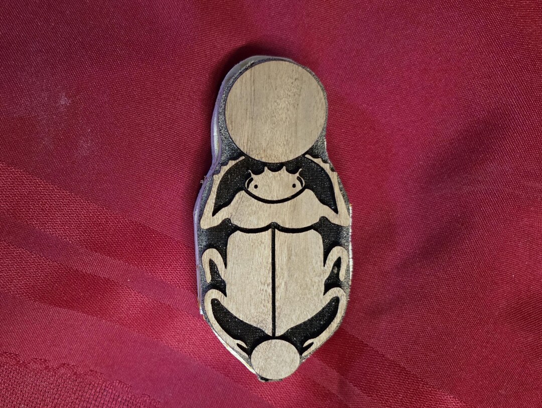 Egyptian Winged Scarab Woodcut Stamp Block for Wood Block Printing or ...