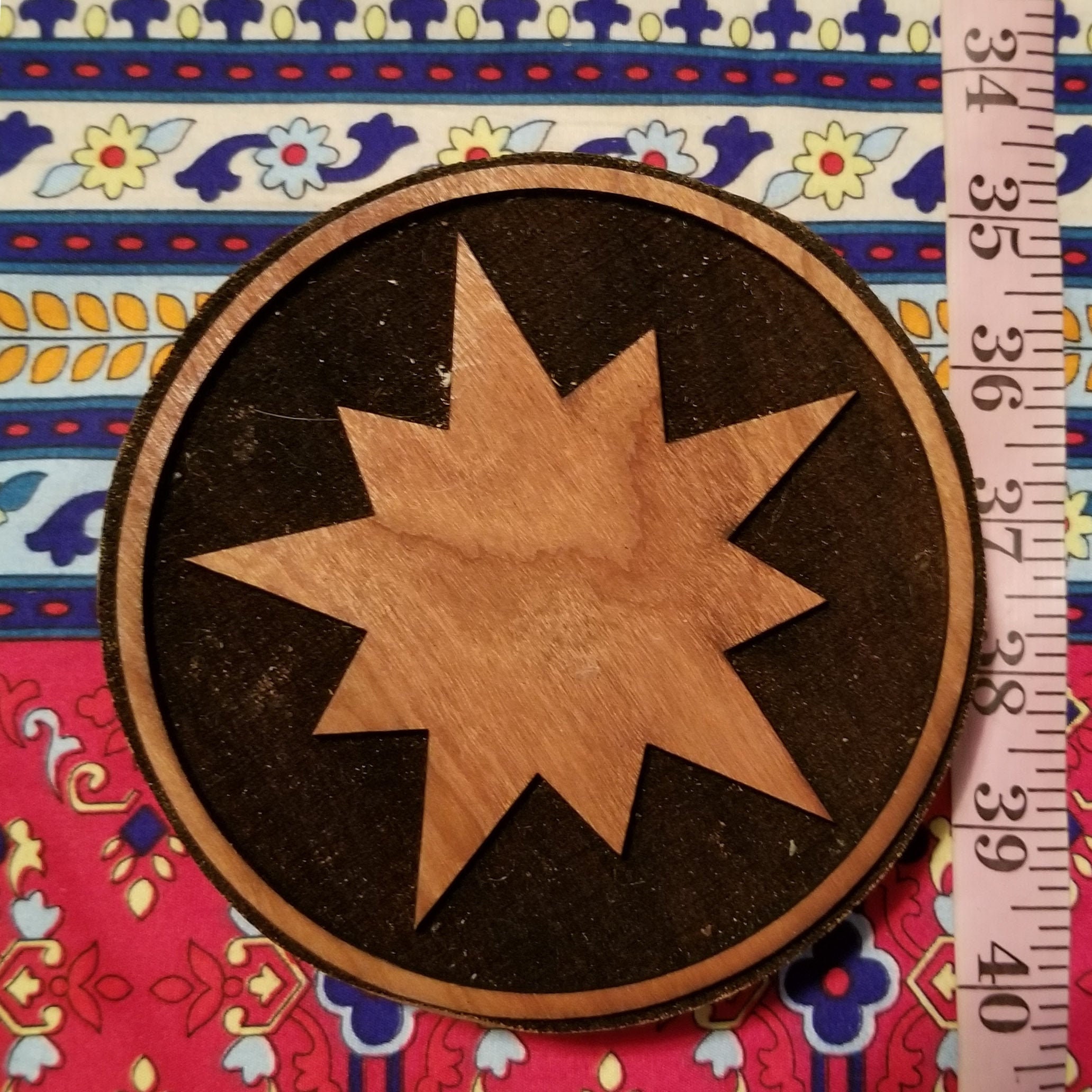 Ansteorra Star Populace Badge With Border Woodcut for Wood Block ...