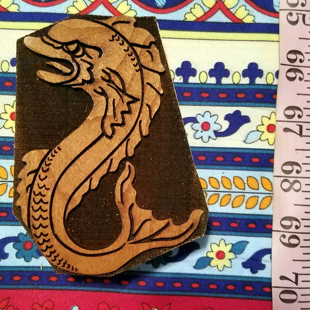 Dolphin Heraldic Style Woodcut for Wood Block Printing or - Etsy
