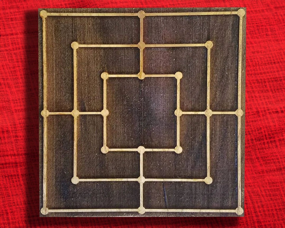 Nine Man's Morris Game Woodcut Stamps for Wood Block Printing or ...