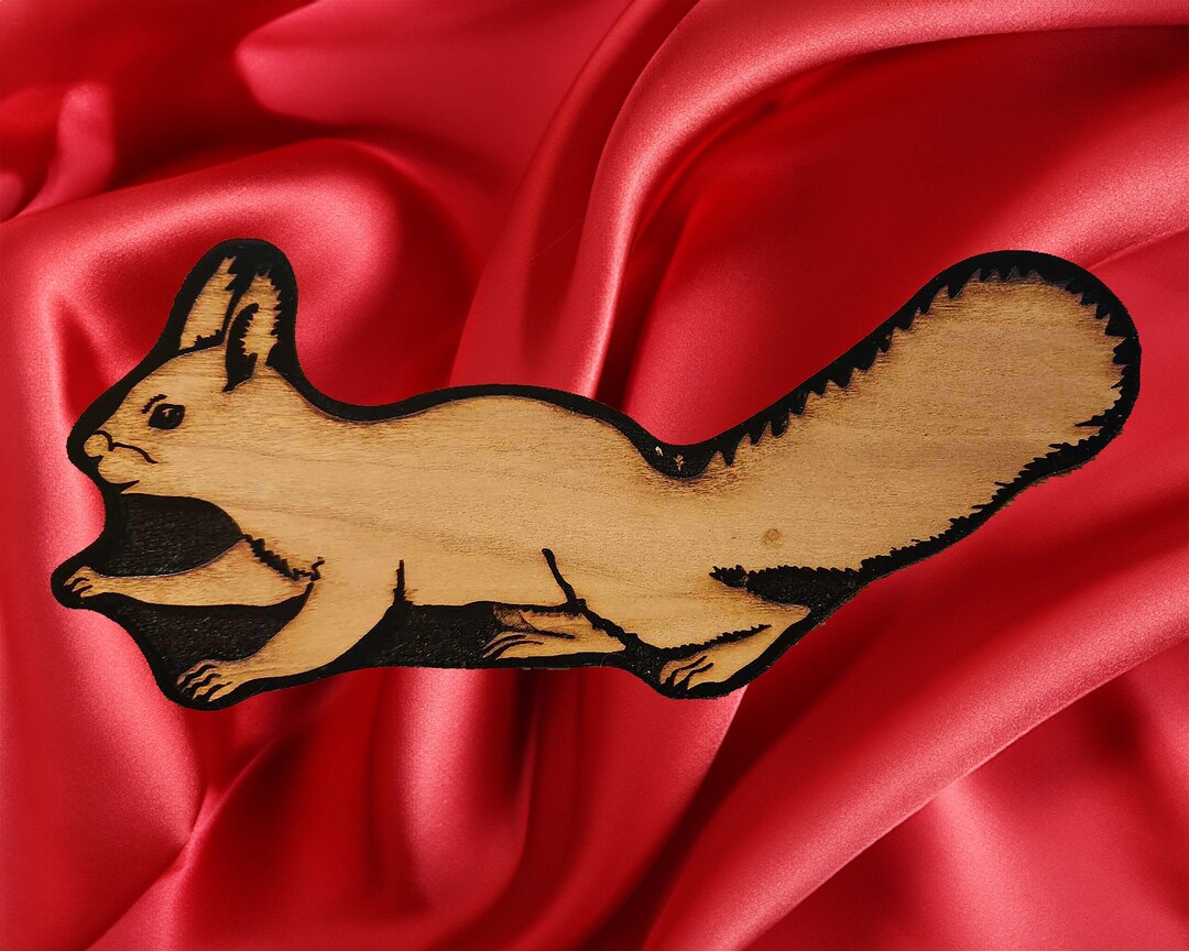 Heraldic Running Squirrel Woodcut Stamp for Wood Block Printing or ...