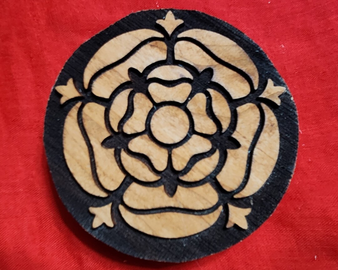 Rose Royalty Tudor Flower Woodcut for Wood Block Printing or Leather ...