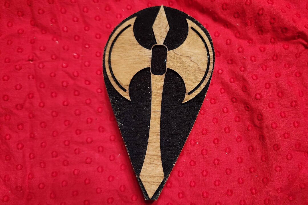 Axe Heraldic Charge Woodcut Stamp for Wood Block Printing or Leather ...