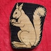 Heraldic Squirrel Woodcut for Wood Block Printing or Leather Embossing ...