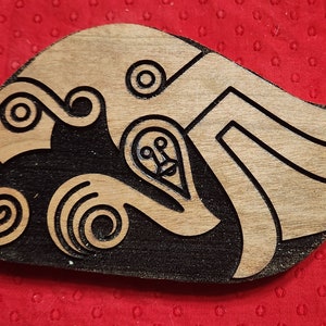 6th-7th Century Sutton Hoo Pre-viking Germanic Raven Knotwork Woodcut ...