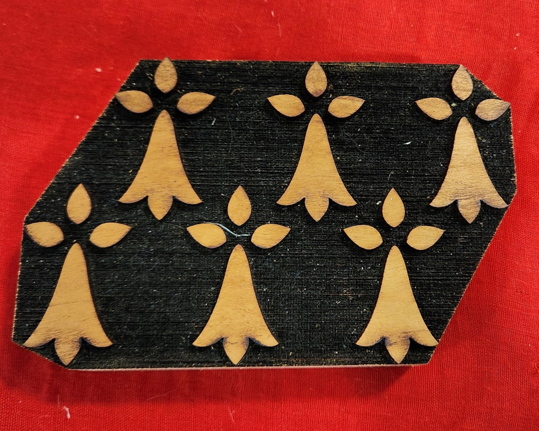 Teardrop Ermine Repeating Pattern Woodcut Stamp for Wood Block Printing ...