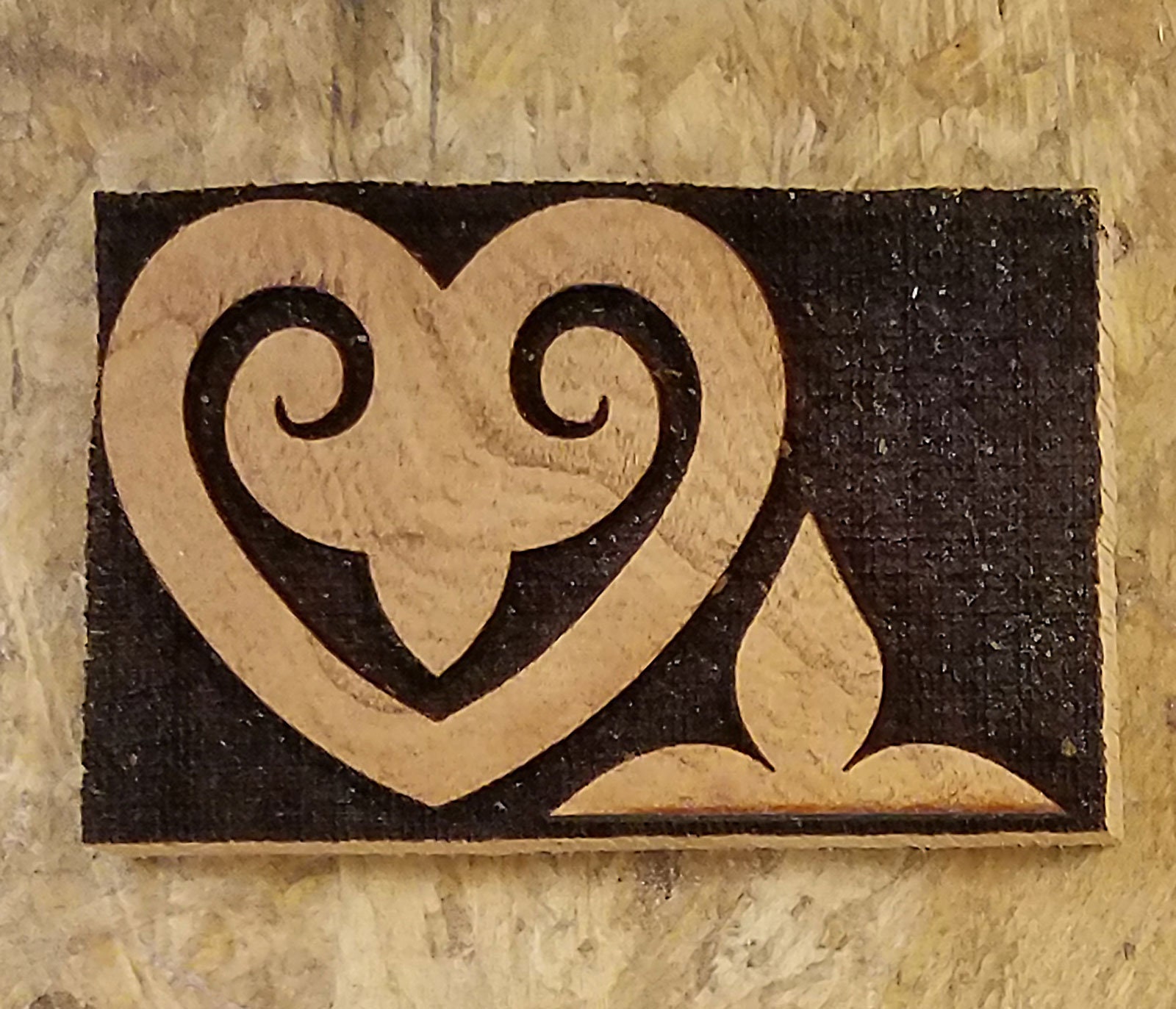Norman Heart Trim Design Woodcut single for Block Printing | Etsy