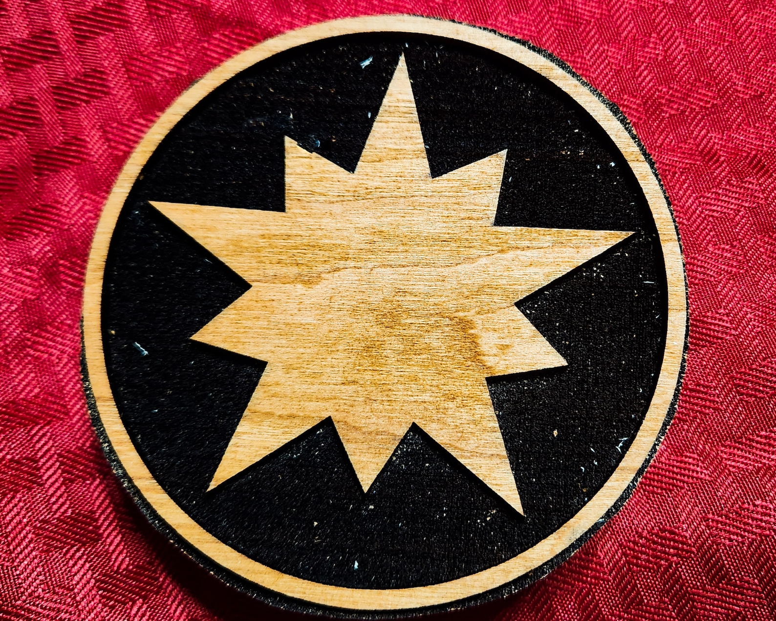 Ansteorra Star Populace Badge With Border Woodcut for Wood Block ...