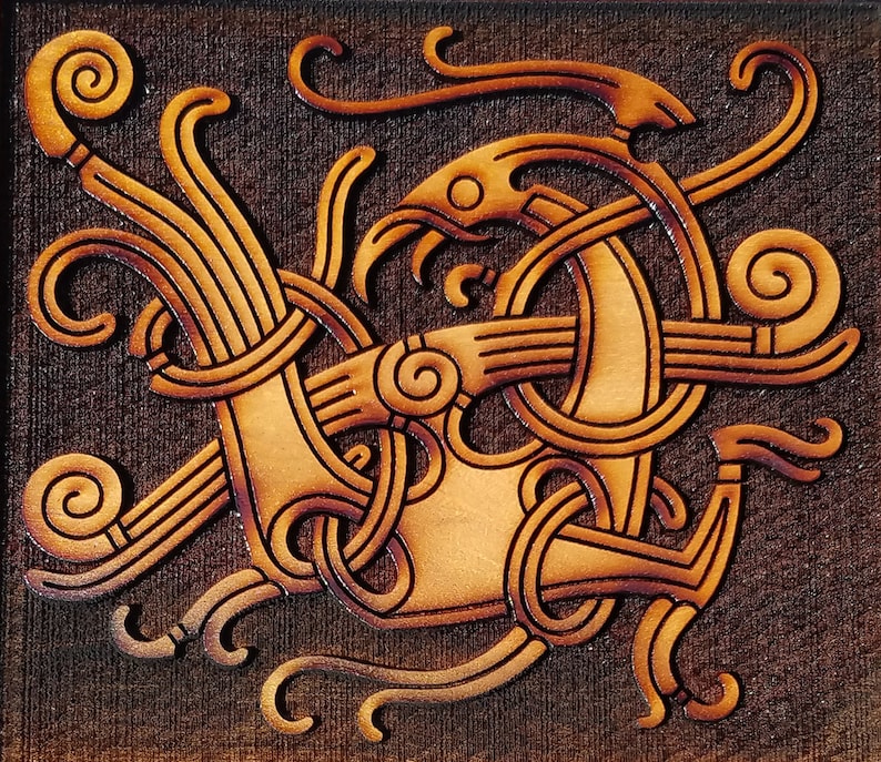 Mammen Style Raven Woodcut for Wood Block Printing or Leather - Etsy