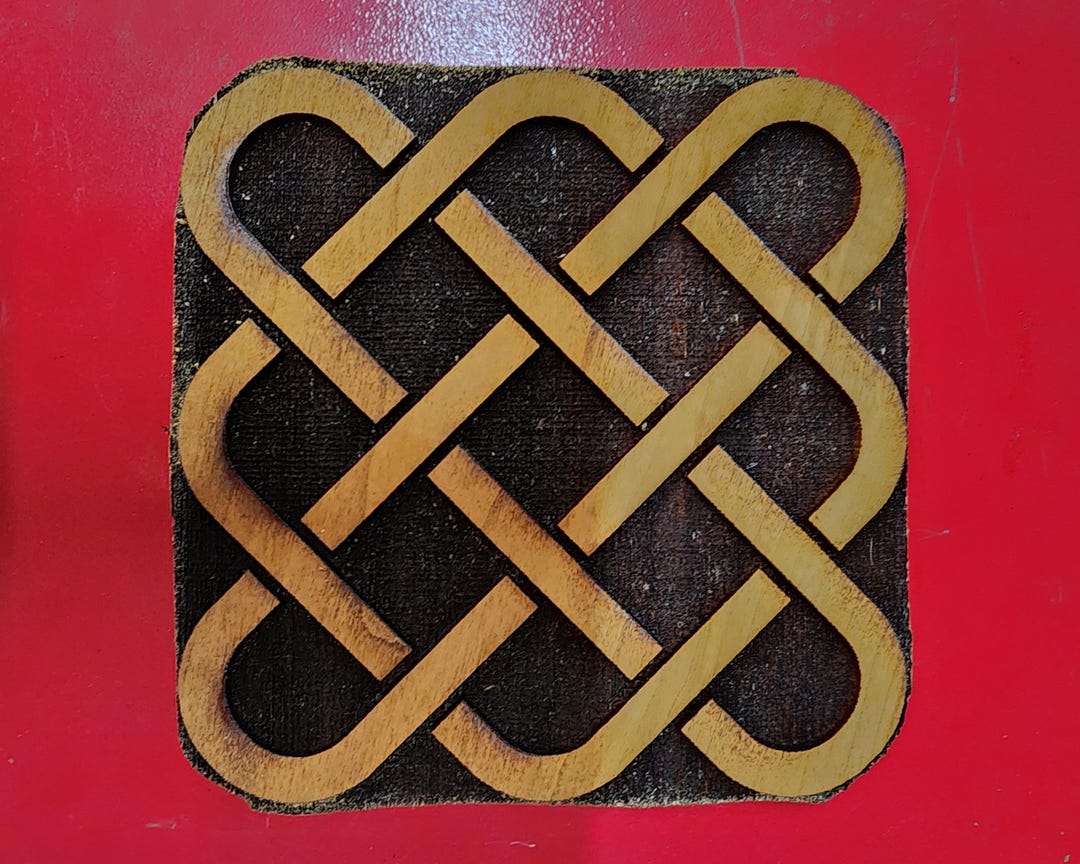 Square Celtic Knot Woodcut Stamp for Wood Block Printing or Leather ...