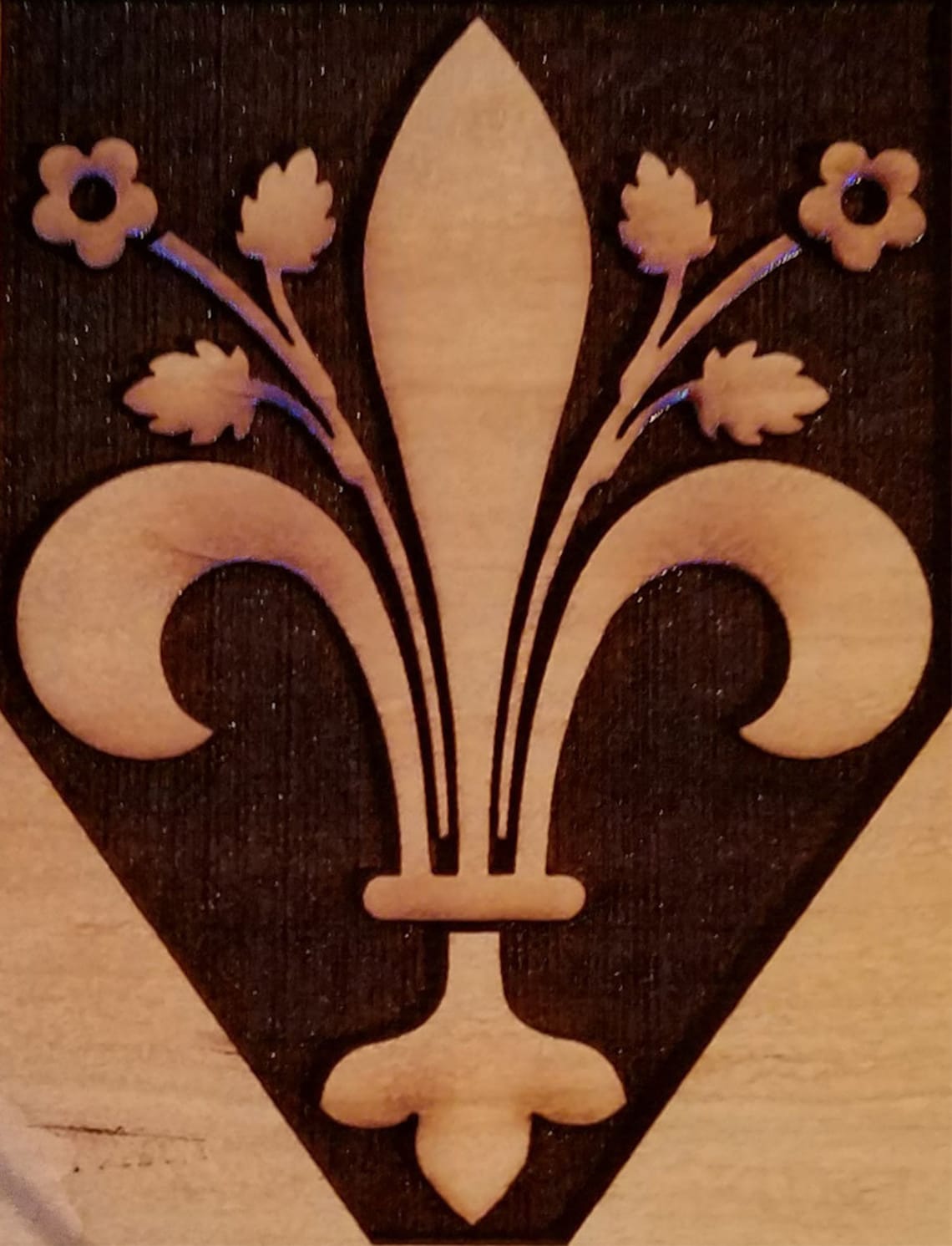 13th Century Fleur De Lis From St Chapelle Woodcut for Wood - Etsy