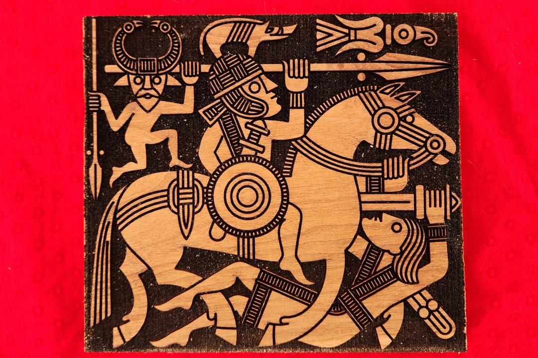 6th-8th Century Battle Scene From Torslunda Plate Woodcut Stamp for ...