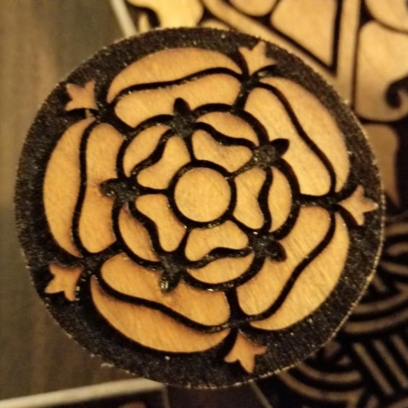 Rose Royalty Tudor Flower Woodcut for Wood Block Printing or Leather ...