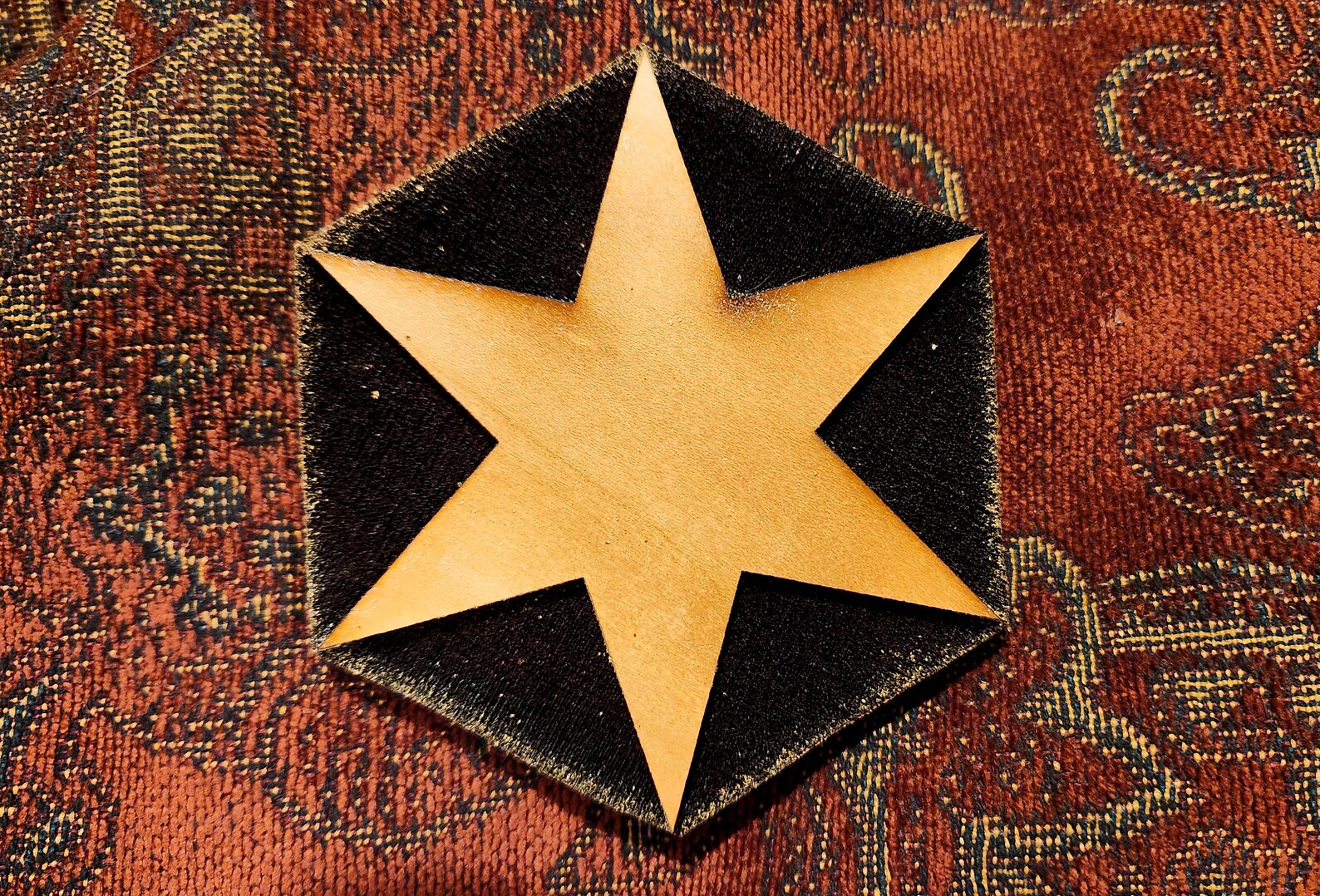 Six Arm Star Heraldic Charge Vindheim Woodcut Stamp for Wood - Etsy