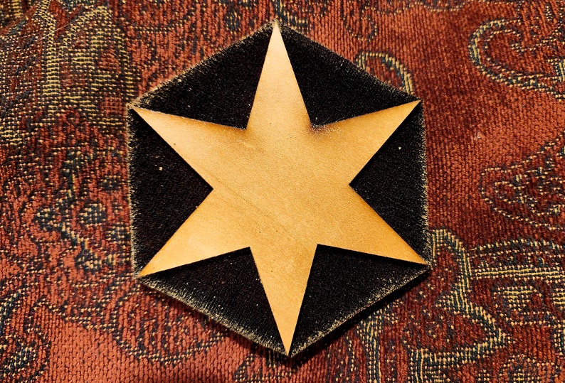 Six Arm Star Heraldic Charge Vindheim Woodcut Stamp for Wood - Etsy